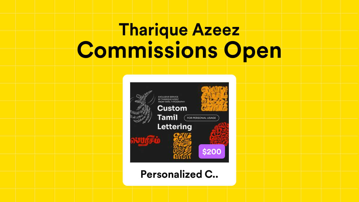 Commissions | Tharique Azeez - Buymeacoffee