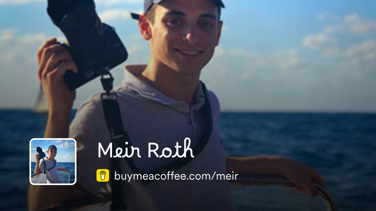 Meir Roth is a Web Developer & Photographer - Buymeacoffee