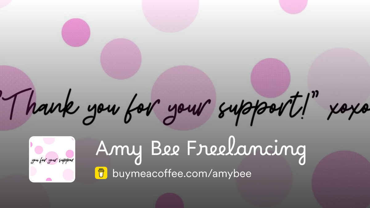 Amy Bee Freelancing - Buymeacoffee
