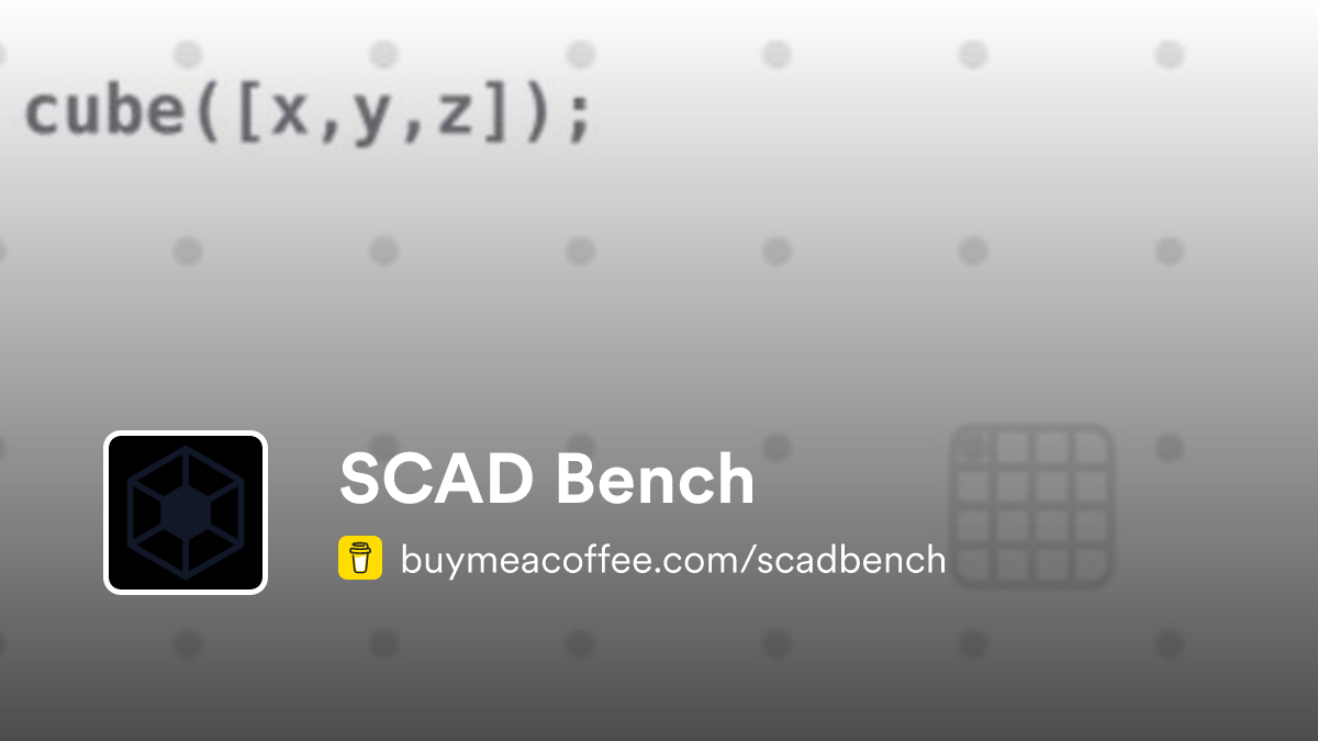 SCAD Bench - Buymeacoffee