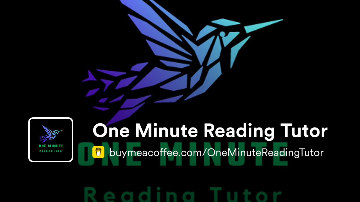 One Minute Reading Tutor - Buymeacoffee