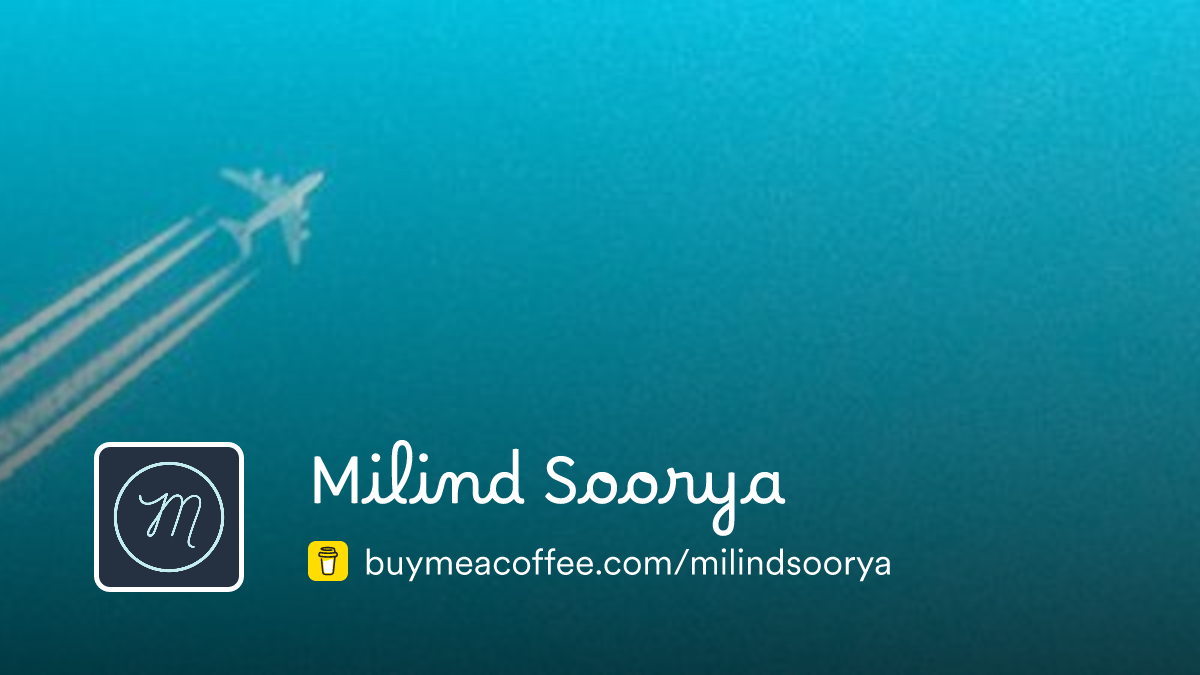 Milind Soorya is Data Scientist | Web Developer - Buymeacoffee