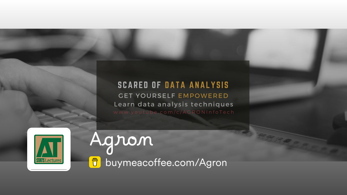 Agron is creating easy to learn data analysis tutorials using R program - Buymeacoffee
