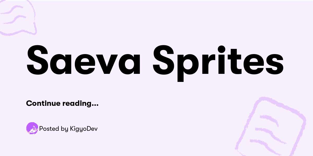 Saeva Sprites — KigyoDev - Buymeacoffee