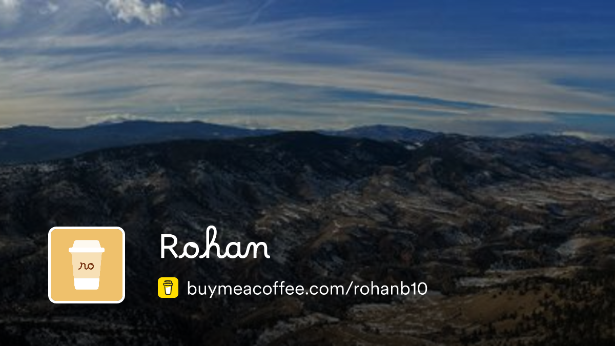 Rohan is an open-source app developer - Buymeacoffee