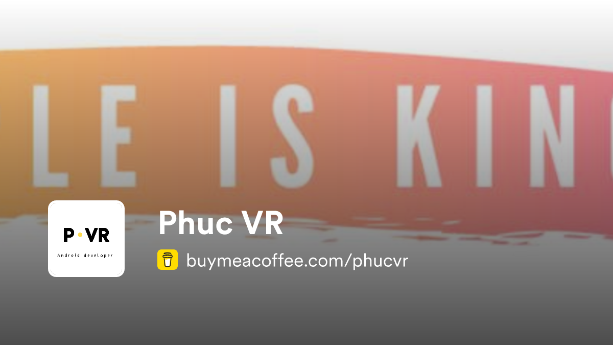 Membership | Phuc VR - Buymeacoffee