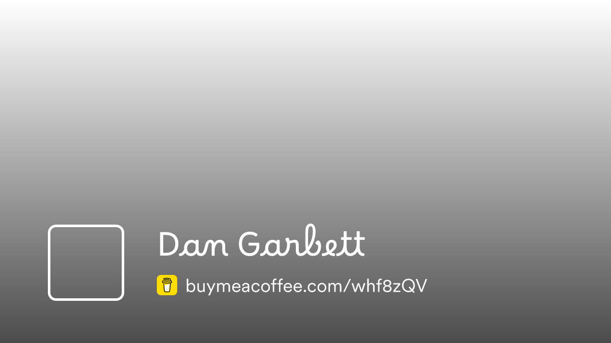 Dan Garbett - Buymeacoffee
