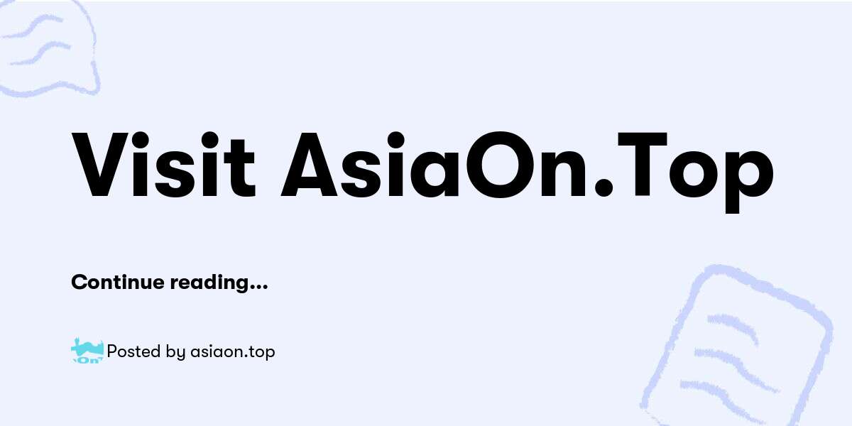 Visit AsiaOn.Top — asiaon.top - Buymeacoffee