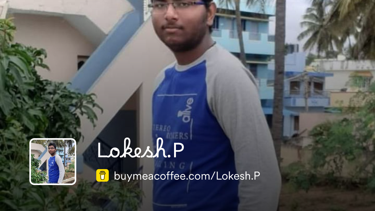 Lokesh.P - Buymeacoffee