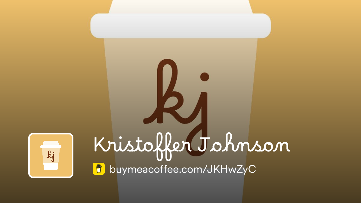 Kristoffer Johnson - Buymeacoffee