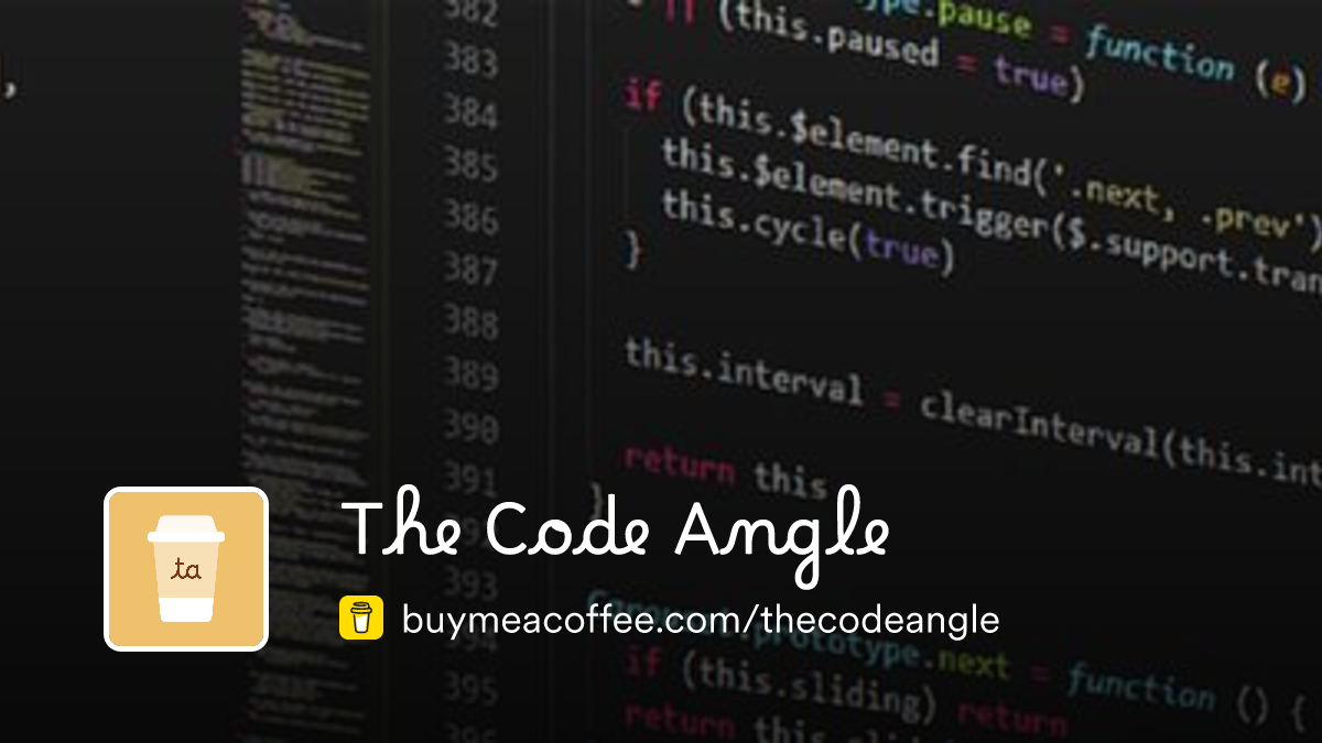 The Code Angle - Buymeacoffee