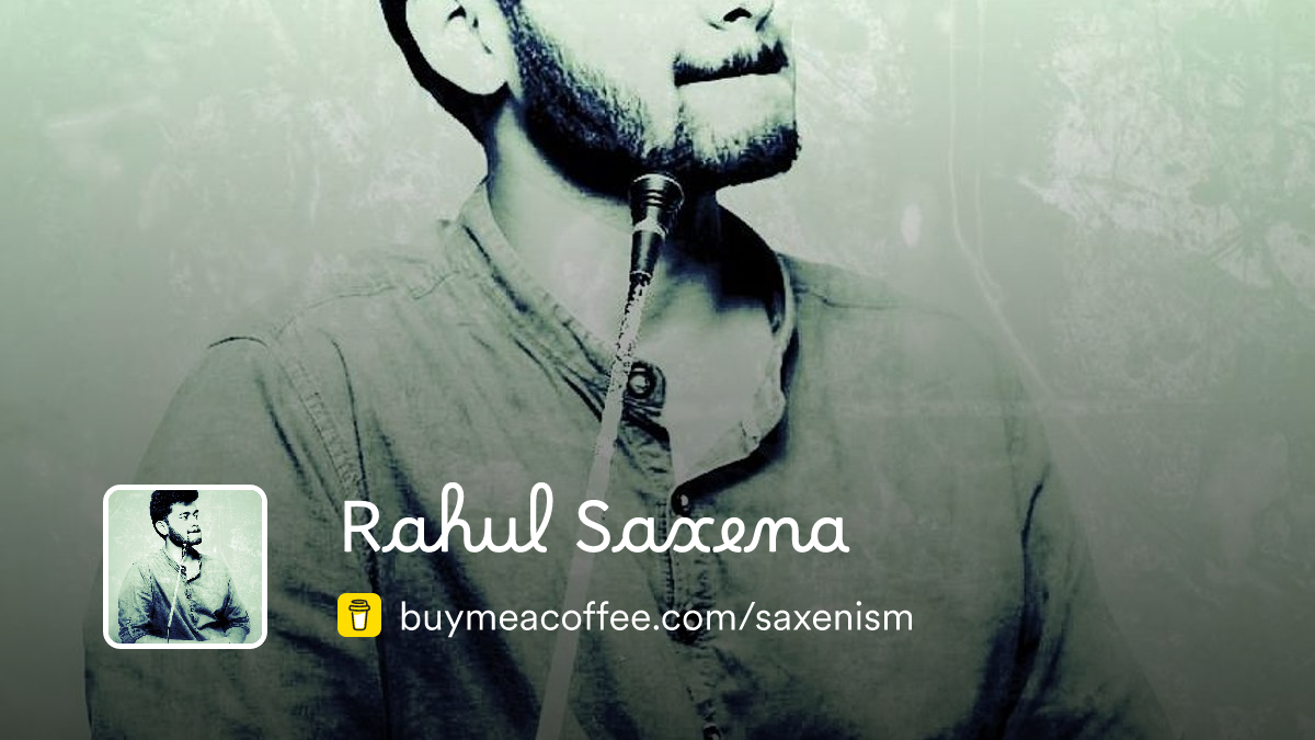 Rahul Saxena is data science blogger - Buymeacoffee