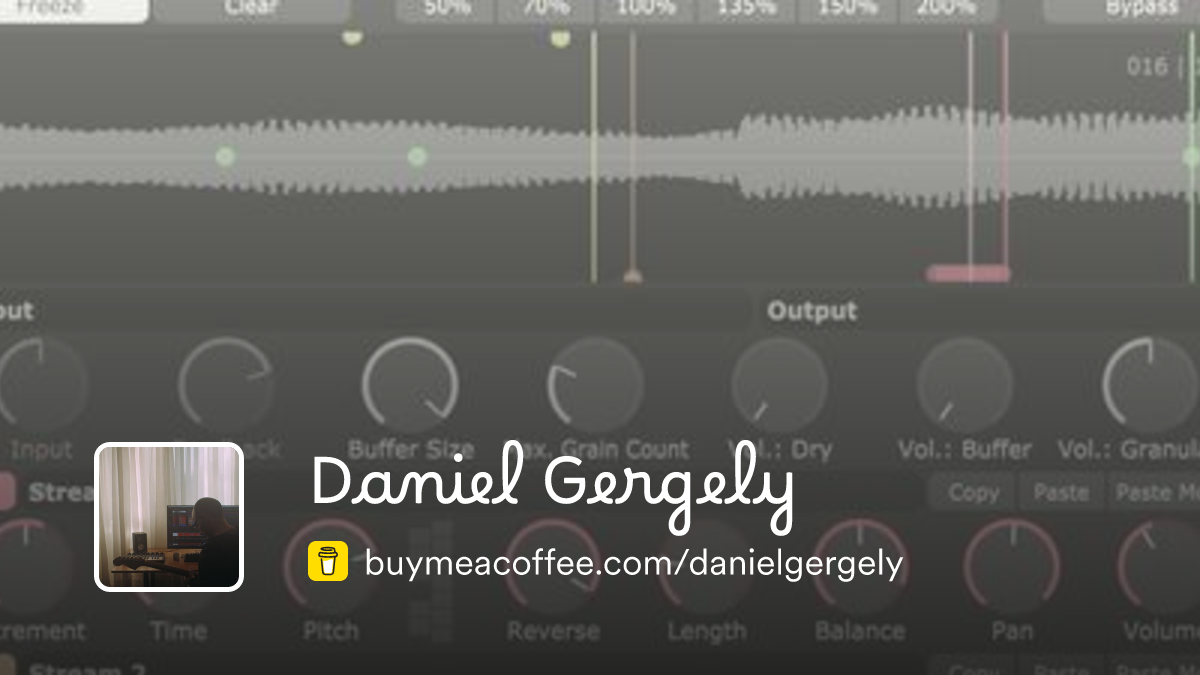 Daniel Gergely is creating VST and AU plugins for Windows and macOS - Buymeacoffee