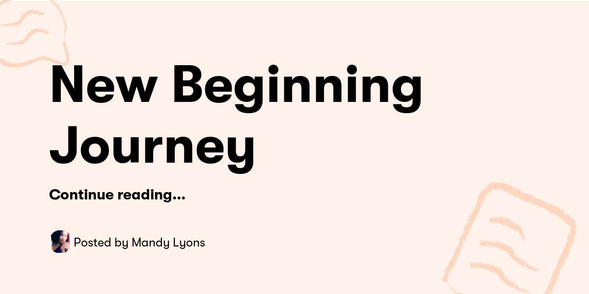 New Beginning Journey — Mandy Lyons - Buymeacoffee
