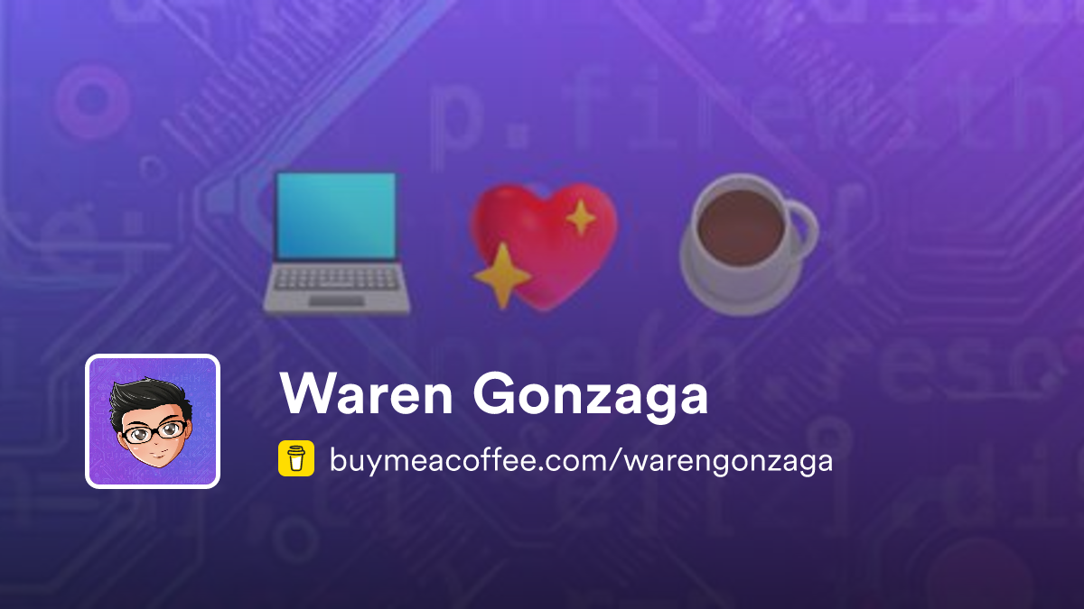 Posts | Waren Gonzaga - Buymeacoffee