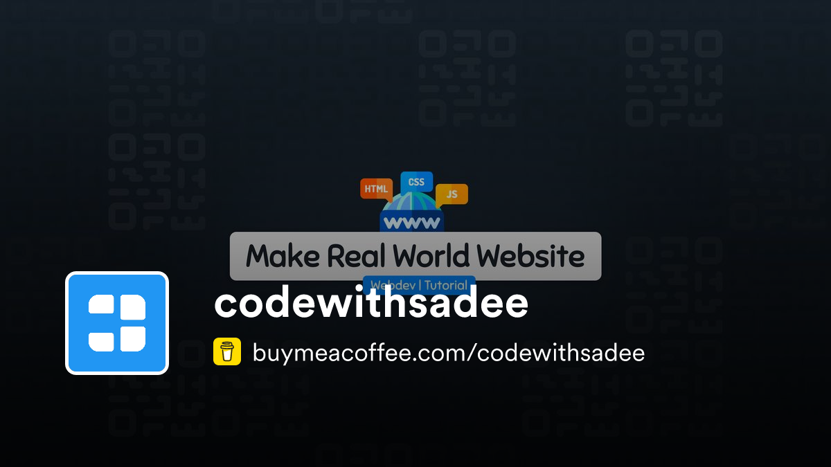 codewithsadee is a Coder who create website and Upload video on YouTube ...