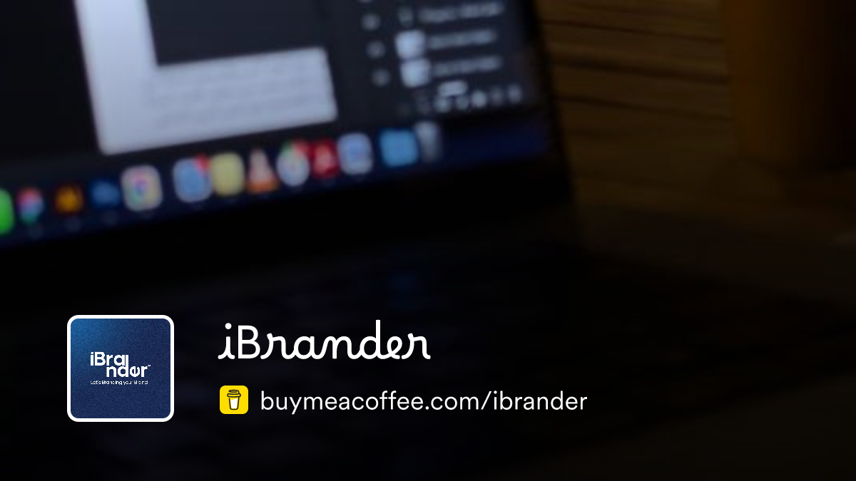 iBrander is Graphic Designer & UX UI Designer, I support people in my field 🧡 - Buymeacoffee