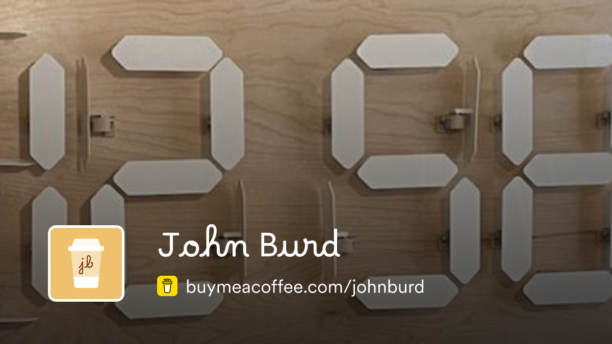 John Burd is creating stuff - Buymeacoffee