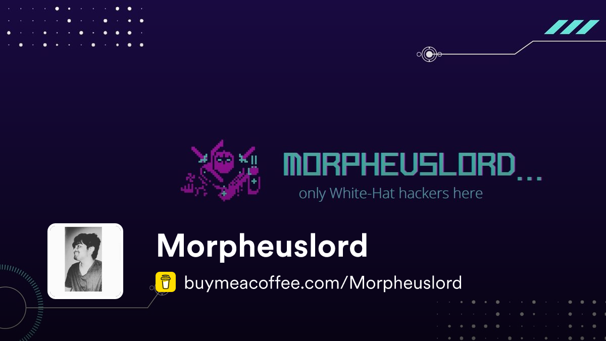 Morpheuslord is a hacker, blogger, programmer. - Buymeacoffee