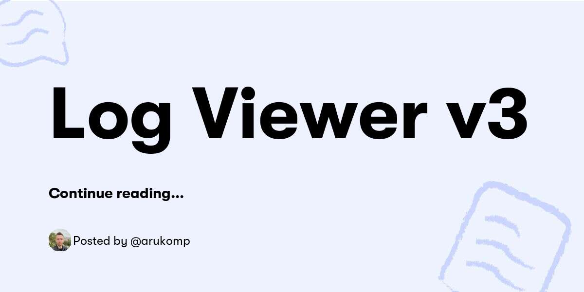 Log Viewer v3 — @arukomp - Buymeacoffee