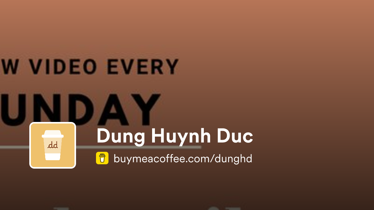 Dung Huynh Duc - Buymeacoffee