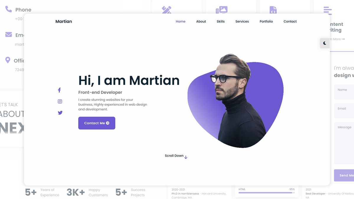 Complete Responsive Personal Portfolio Website - Using Html, CSS ... Complete Responsive Personal Portfolio Website - Using Html, CSS ...