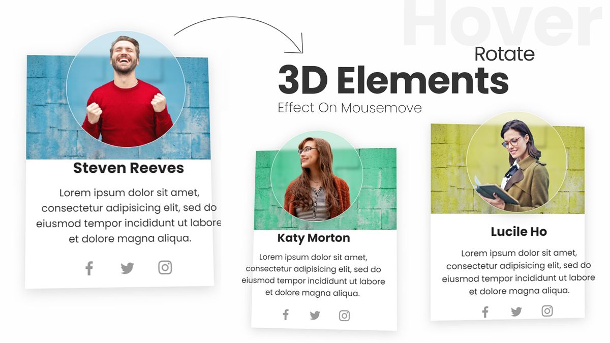 Card Hover Effect | 3D Rotate Effect For Elements (No Plugins) - Html ... Card Hover Effect | 3D Rotate Effect For Elements (No Plugins) - Html ...