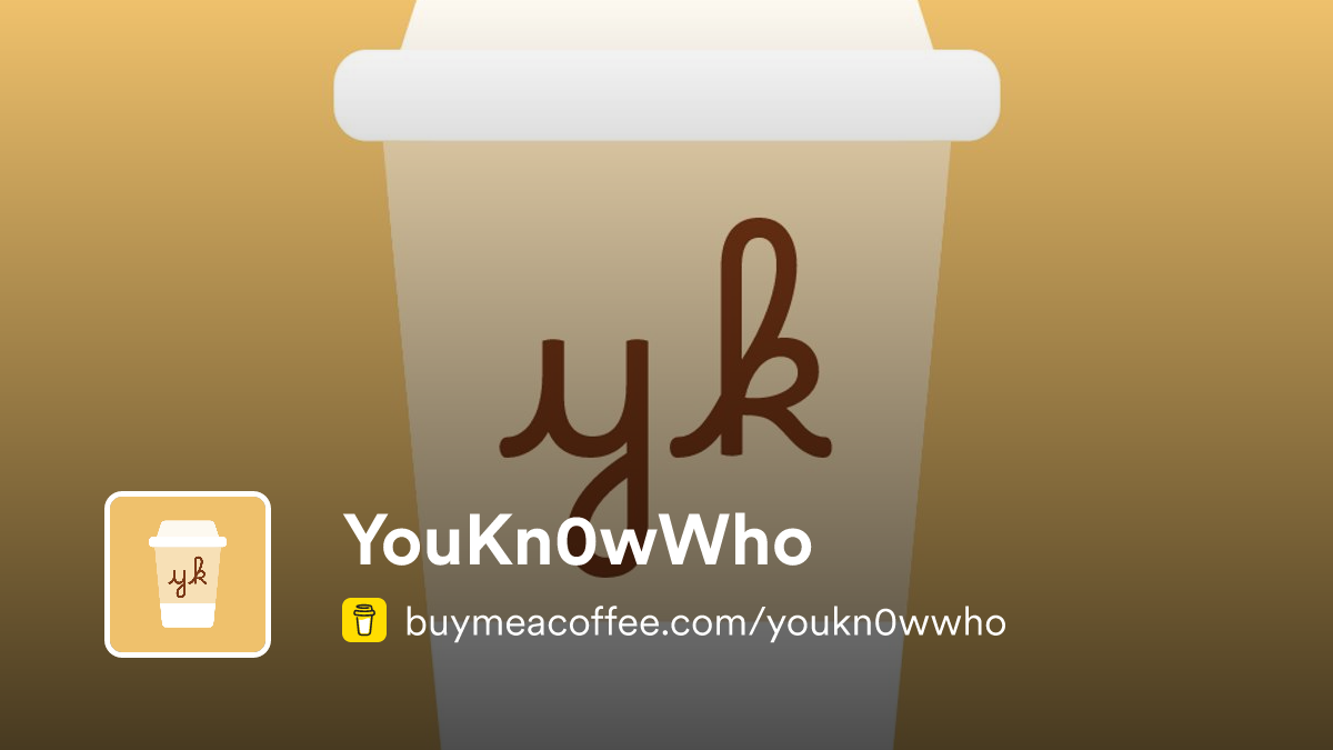 YouKn0wWho is Programmer - Buymeacoffee