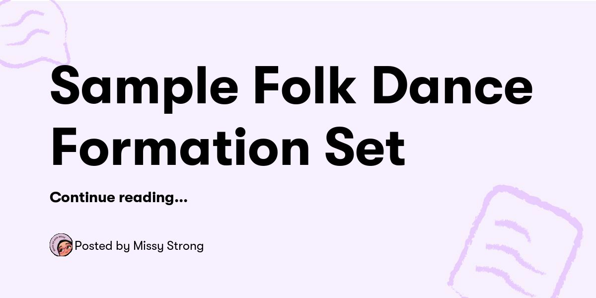Sample Folk Dance Formation Set — Missy Strong - Buymeacoffee