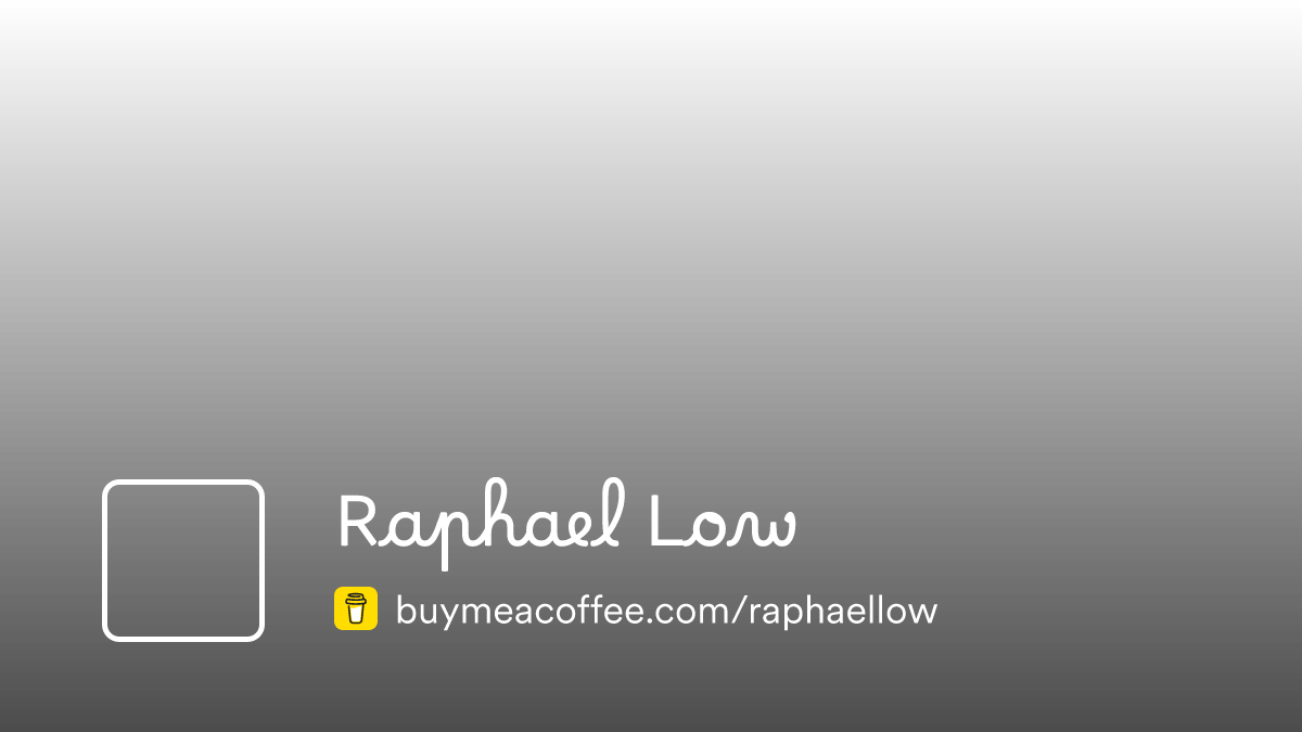Raphael Low is Creating Music Content - Buymeacoffee