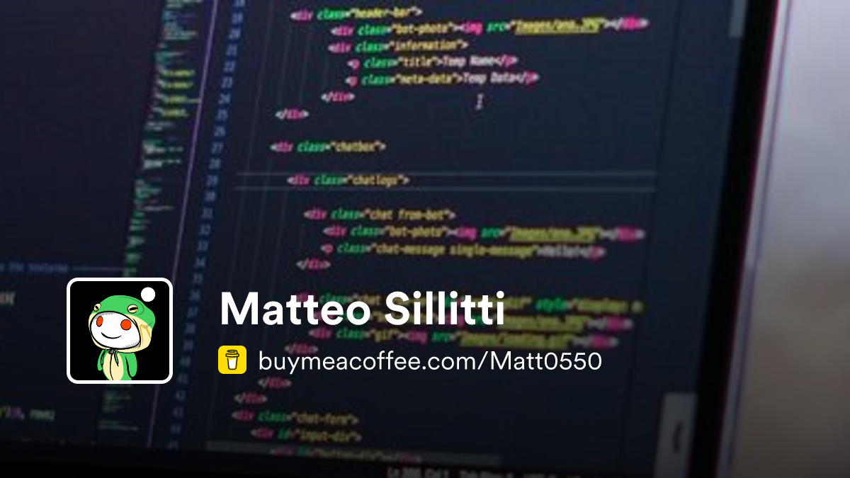 Matteo Sillitti is Developer - Buymeacoffee