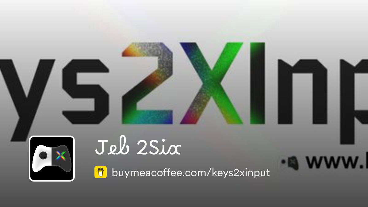 Jeb 2Six is creating Keys2XInput - Buymeacoffee