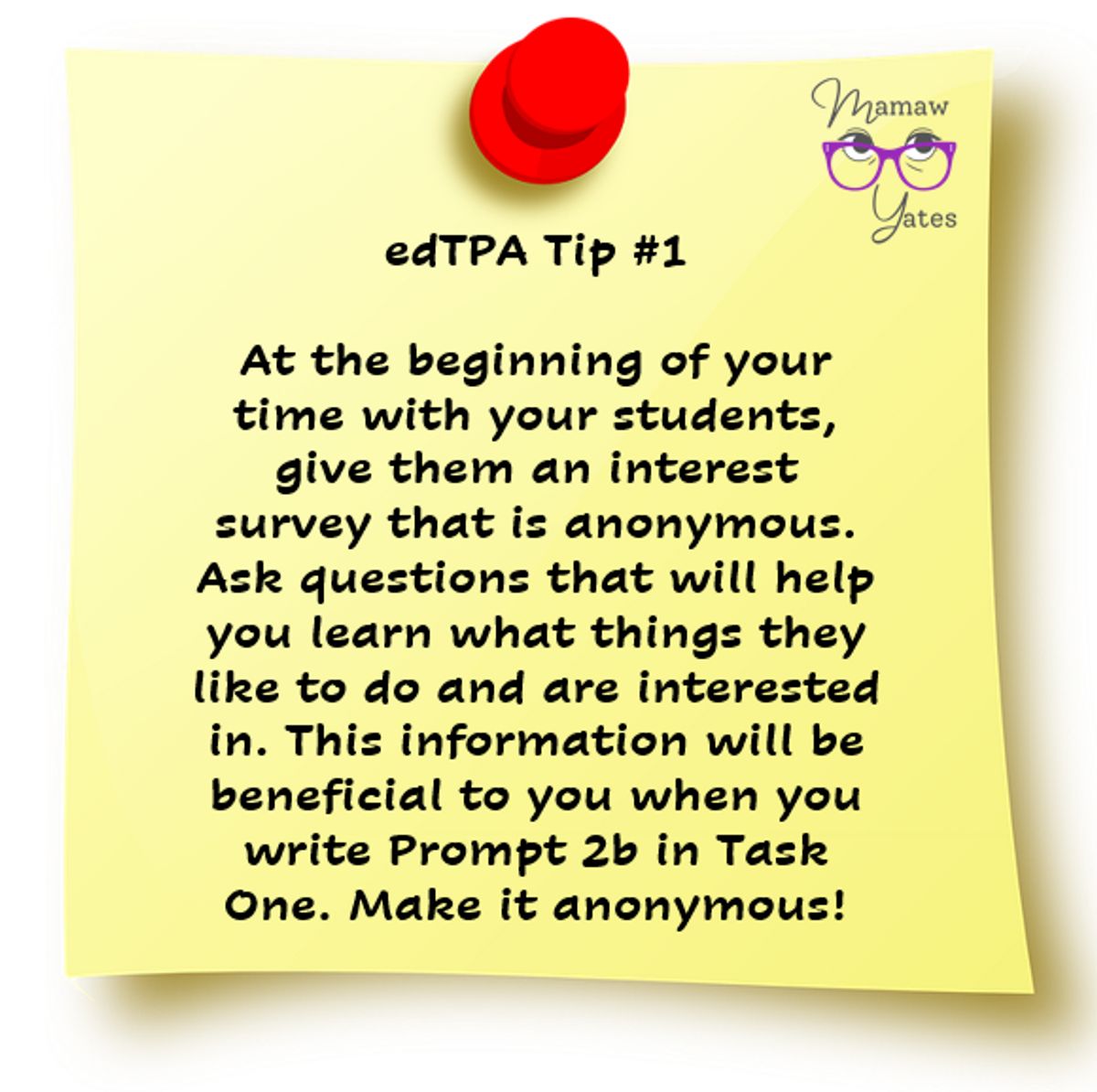 Mamaw's Tips for edTPA Success — Terryl Yates - Buymeacoffee
