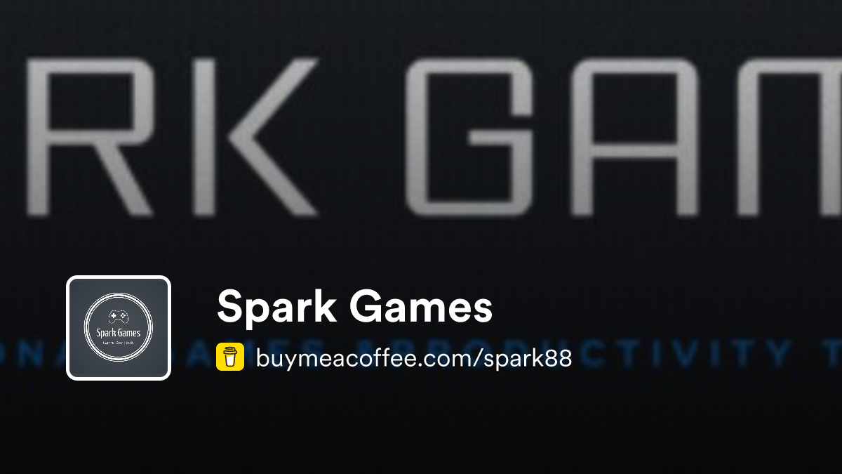 Spark Games is Video Game Tools - Buymeacoffee