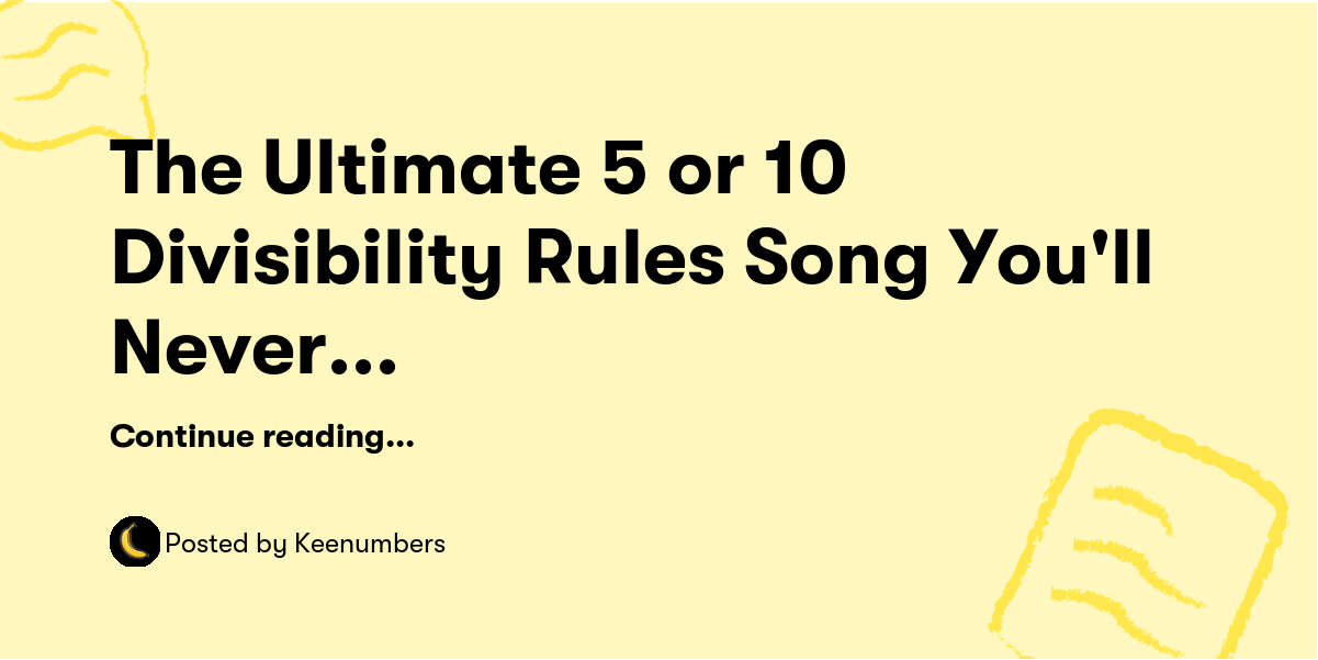 The Ultimate 5 or 10 Divisibility Rules Song You'll Never Forget | 4th ...