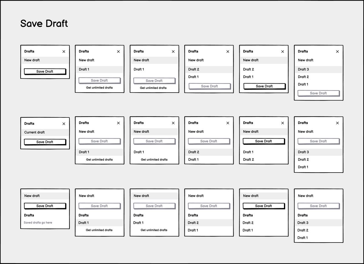 Day 1 - Save draft menu — blank.page - Buymeacoffee