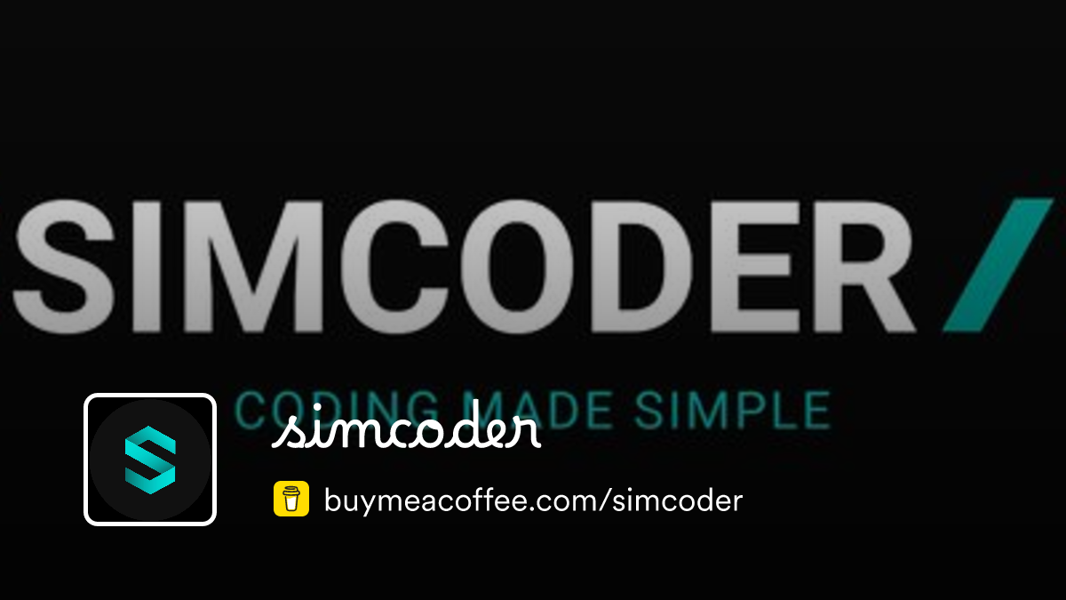 simcoder is Creating app development content on youtube 🧑‍💻 - Buymeacoffee