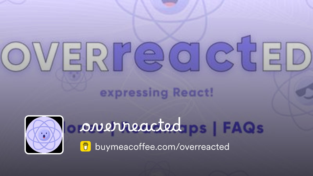 overreacted is randomly created awesome javascript - Buymeacoffee