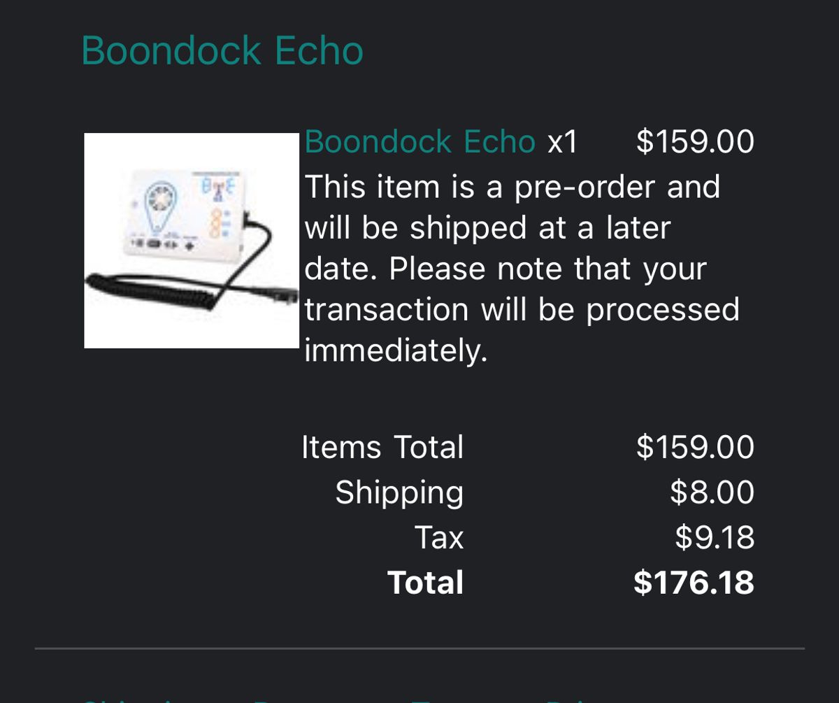 Preordered a Boondock Echo — scout75 - Buymeacoffee