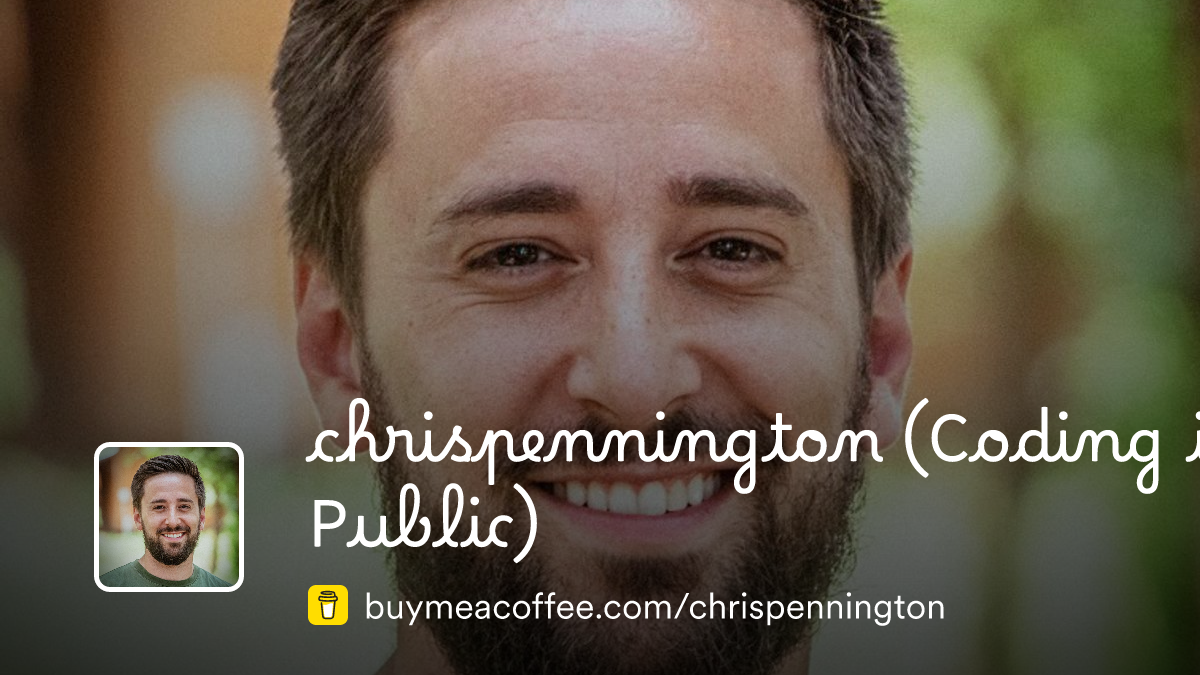 chrispennington (Coding in Public) - Buymeacoffee