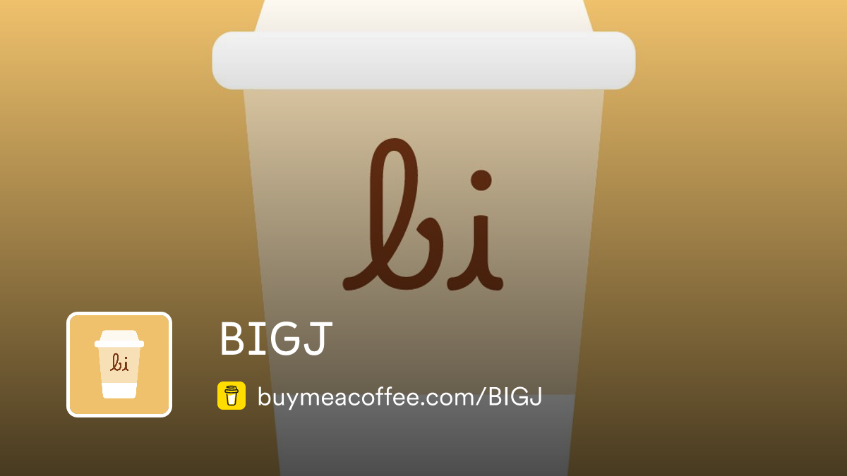 BIGJ is Youtube content Creator - Buymeacoffee