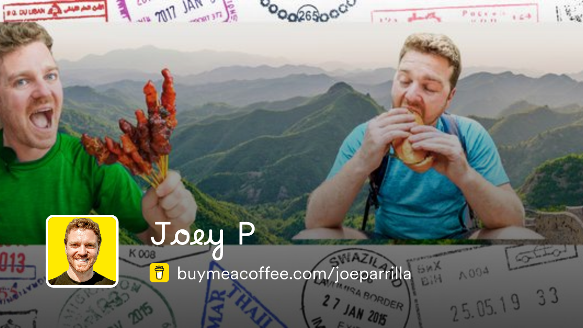 Joey P is Food and Travel Content Creator - Buymeacoffee
