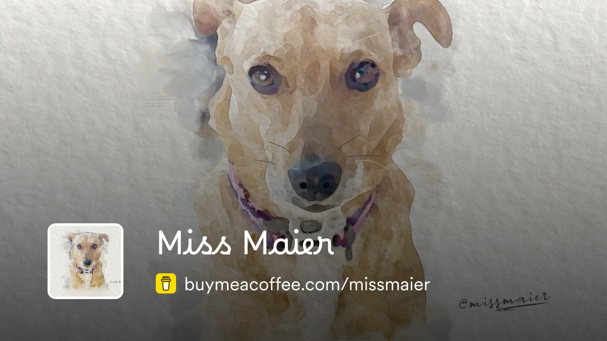 Miss Maier is painting digital watercolors - Buymeacoffee