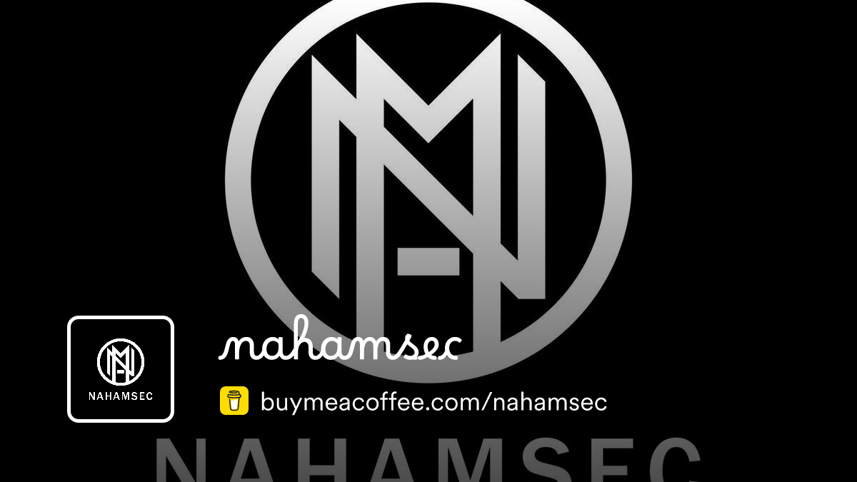 nahamsec is Hack the planet!! - Buymeacoffee
