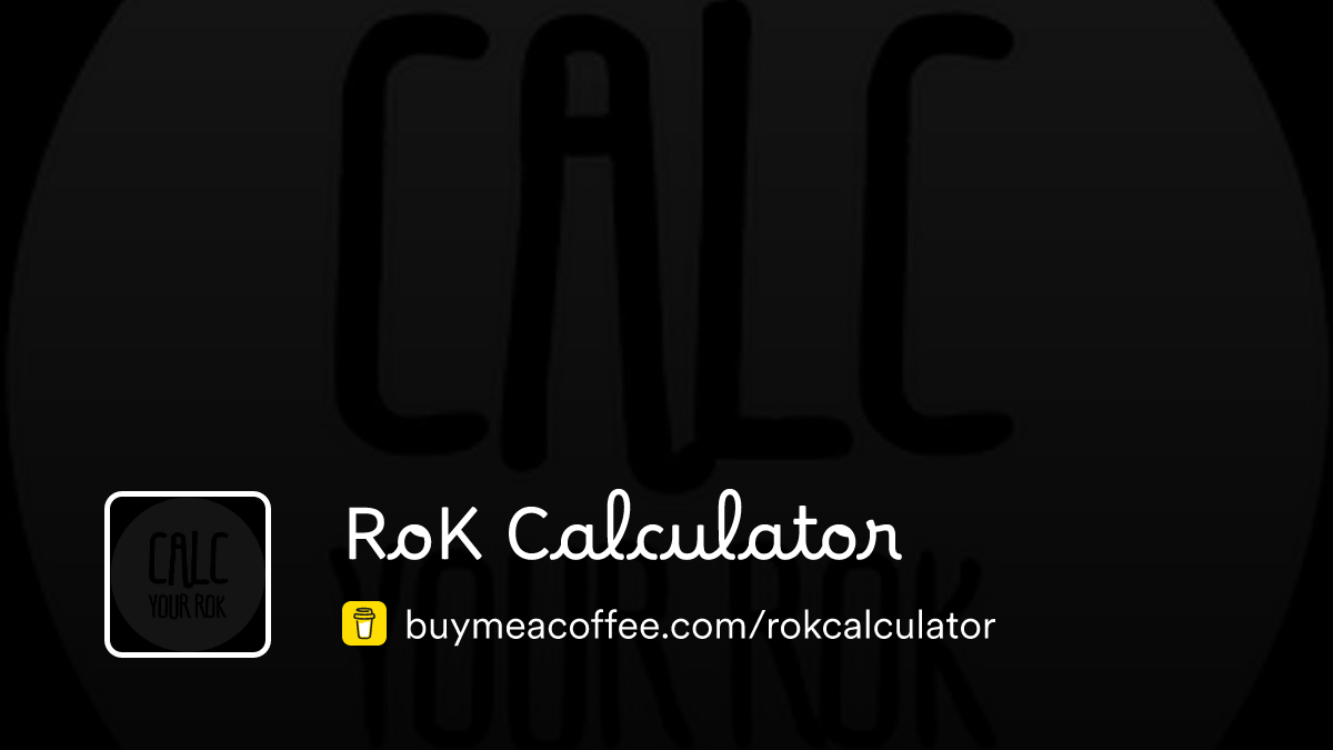 RoK Calculator - Buymeacoffee