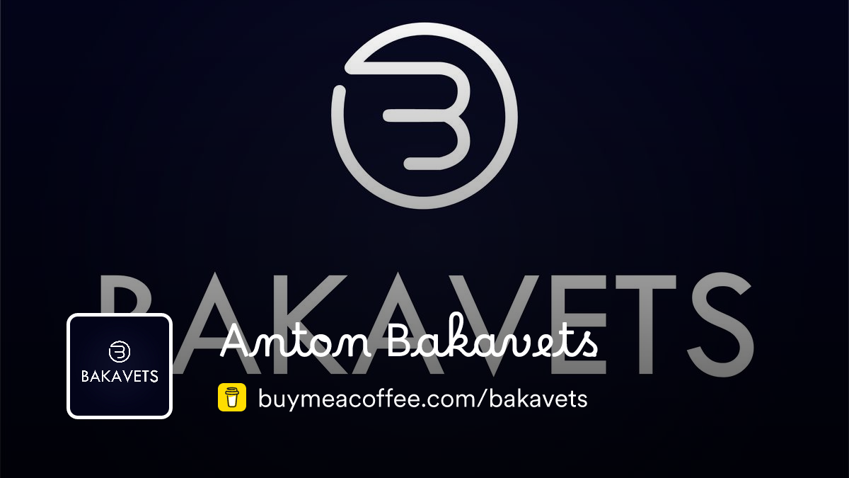 Anton Bakavets is recording YouTube DevOps tutorials. - Buymeacoffee