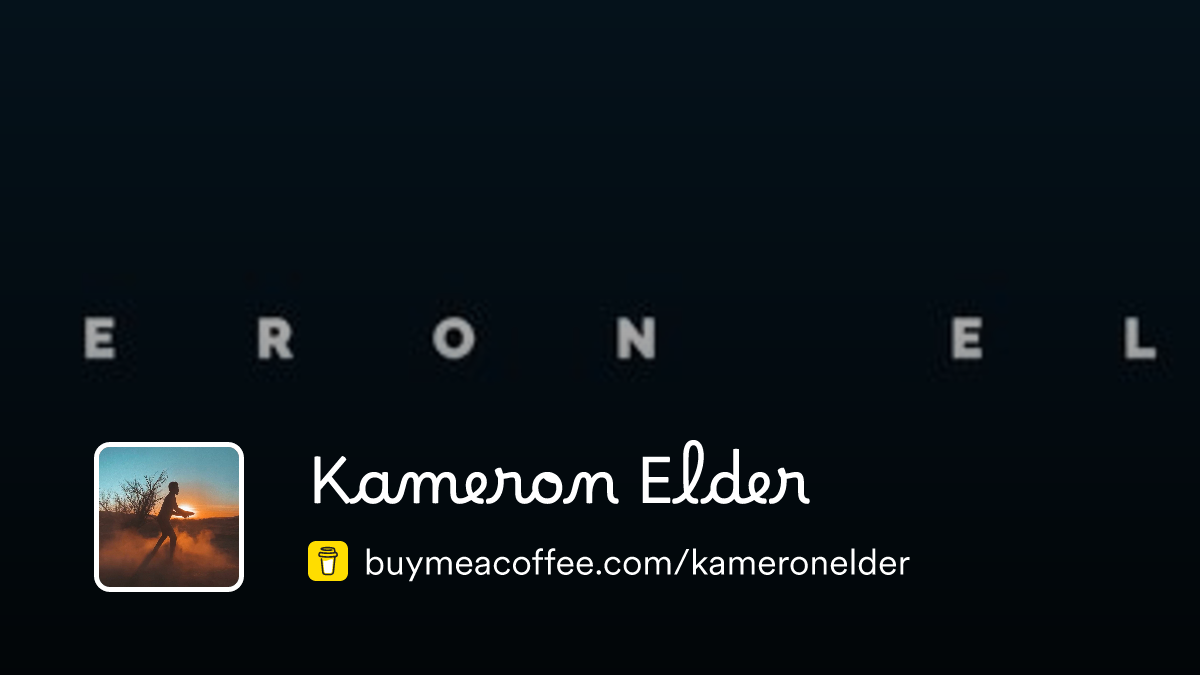 Kameron Elder is making disc golf content - Buymeacoffee