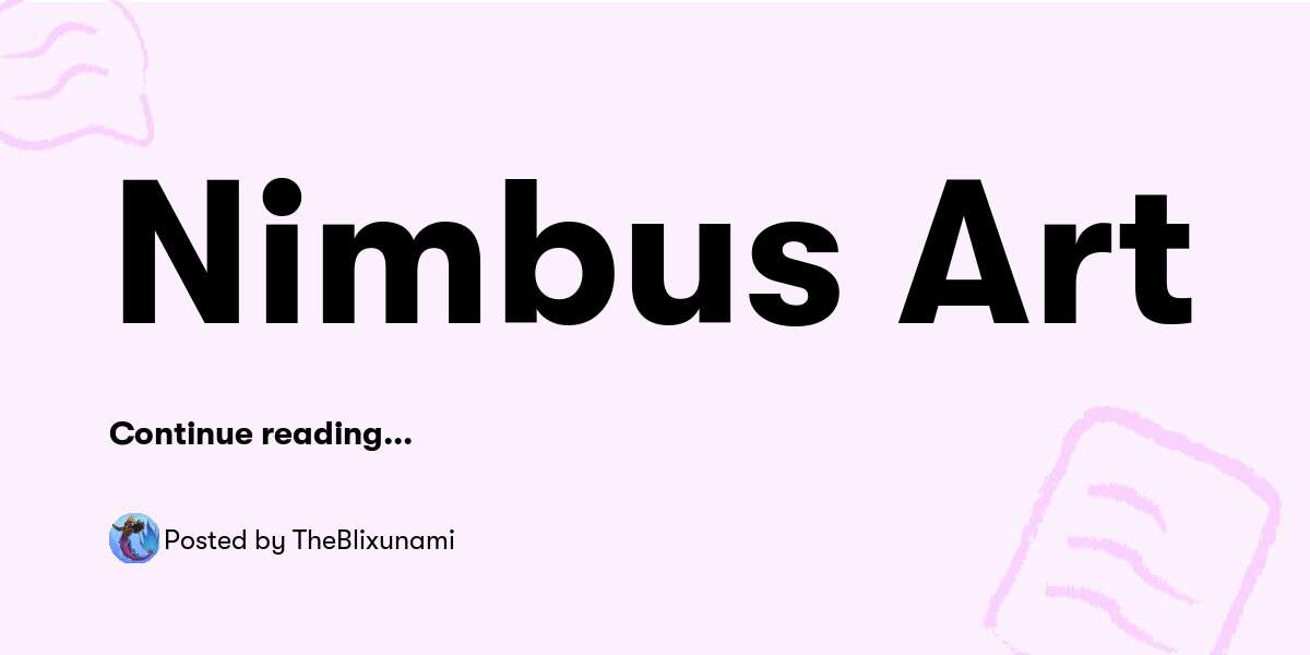 Nimbus Art — TheBlixunami - Buymeacoffee