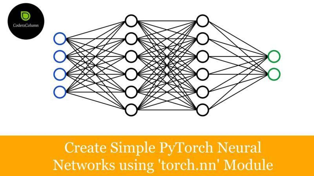 Design Simple Neural Networks Using Pytorch — Coderzcolumn Buymeacoffee