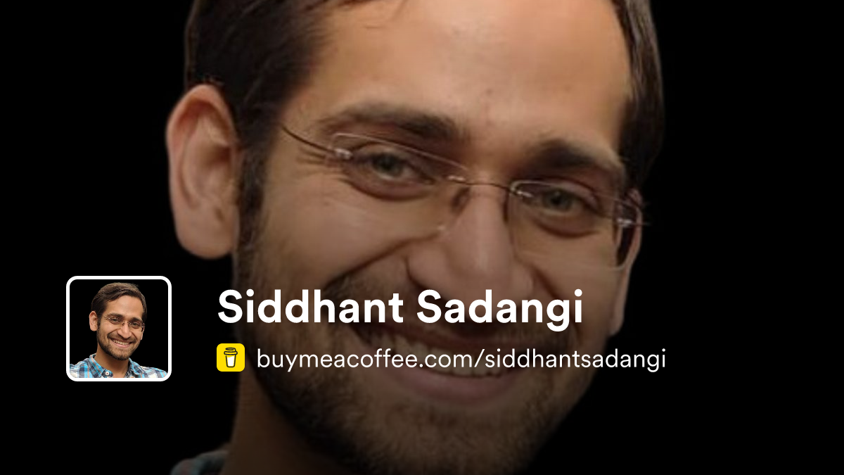 Siddhant Sadangi is creating Python apps and content - Buymeacoffee